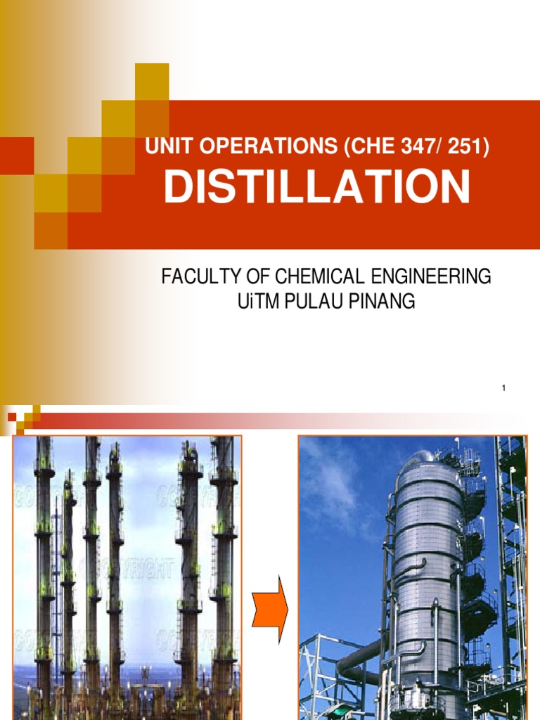 Distillation: Unit Operations (Che 347/ 251) | PDF | Distillation ...