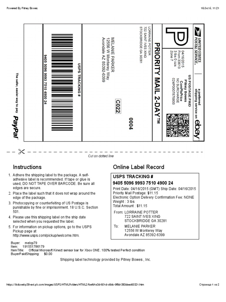 USPS Tracking Information and Instructions | PDF | Social Science