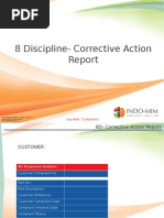 Sample 8D Report | PDF | Wear | Industries