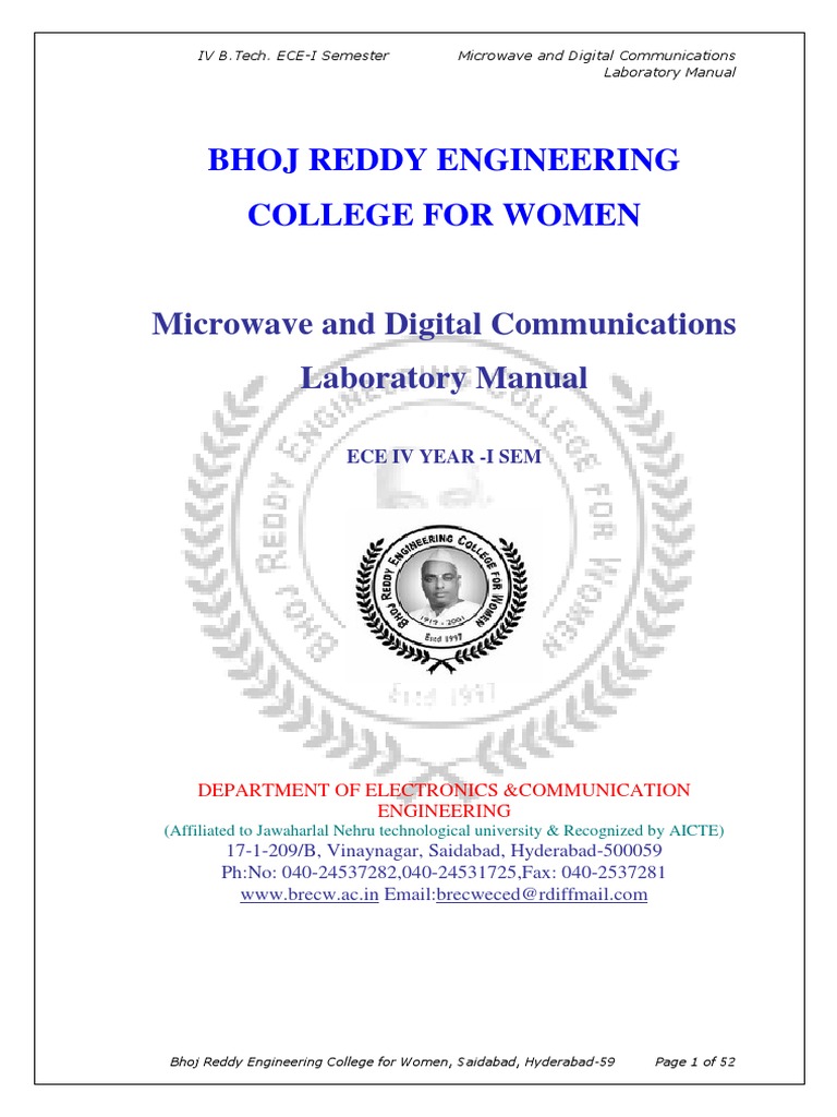 Bhoj Reddy Engineering College For Women: Microwave and Digital ...