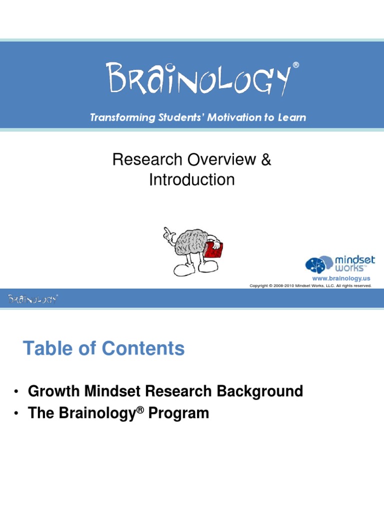 Brainology | Download Free PDF | Mindset | Memory