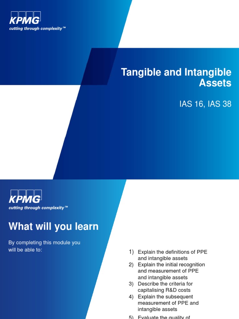 Tangible and Intangible Assets: IAS 16, IAS 38 | PDF | Intangible Asset ...