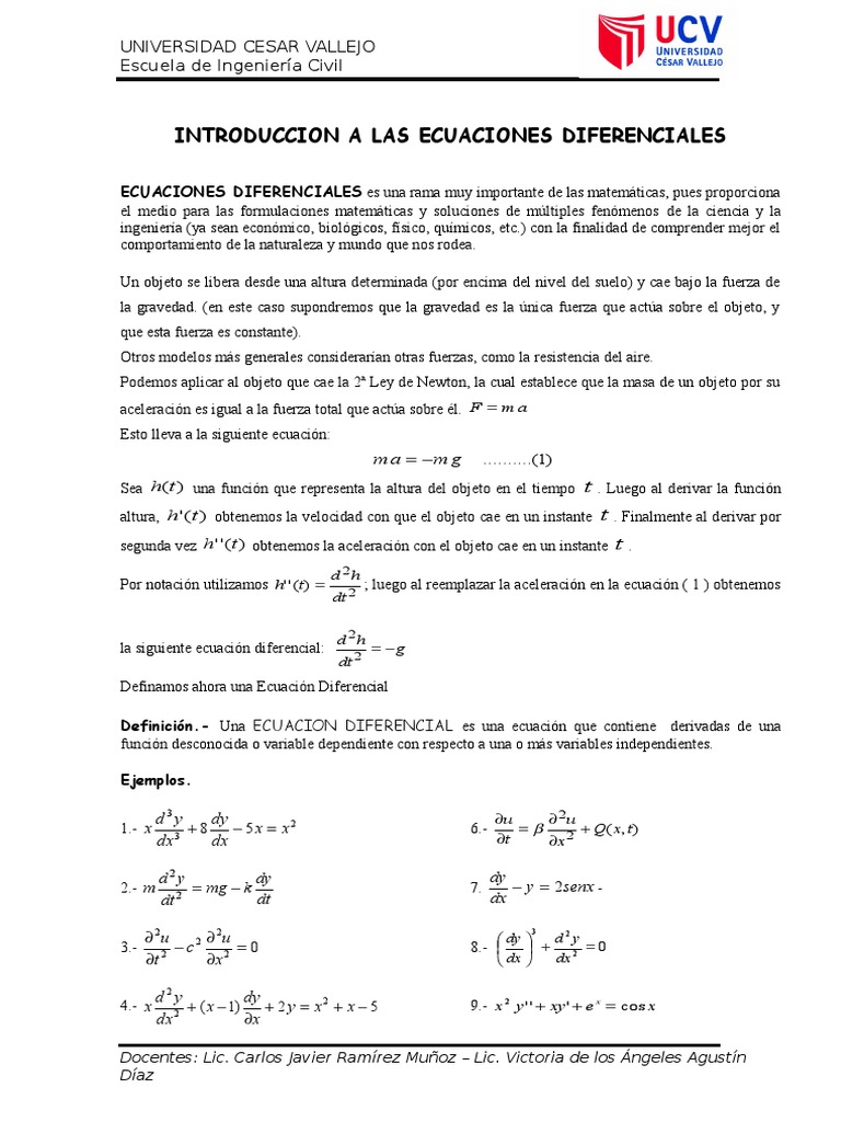 Ecuaciones Diferenciales para Ingenieros | PDF | Ecuaciones | Ecuaciones diferenciales