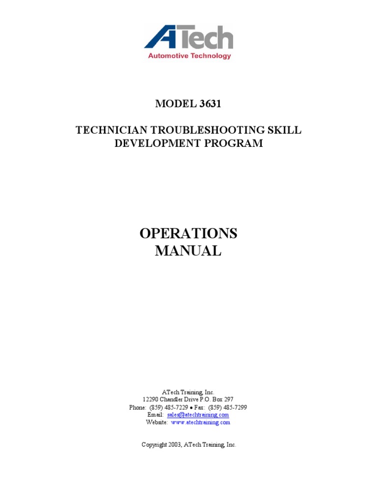 3631 Op Manual | PDF | Microsoft Windows | Software