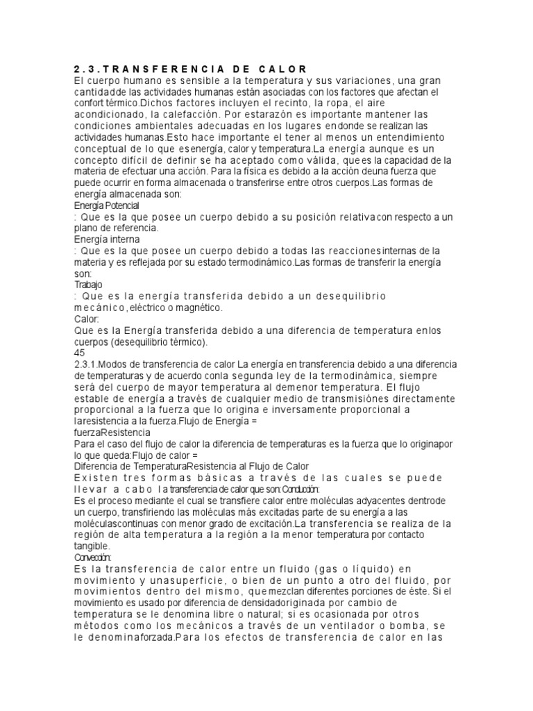 Modos de Transferencia de Calor | PDF | Convección | Calor