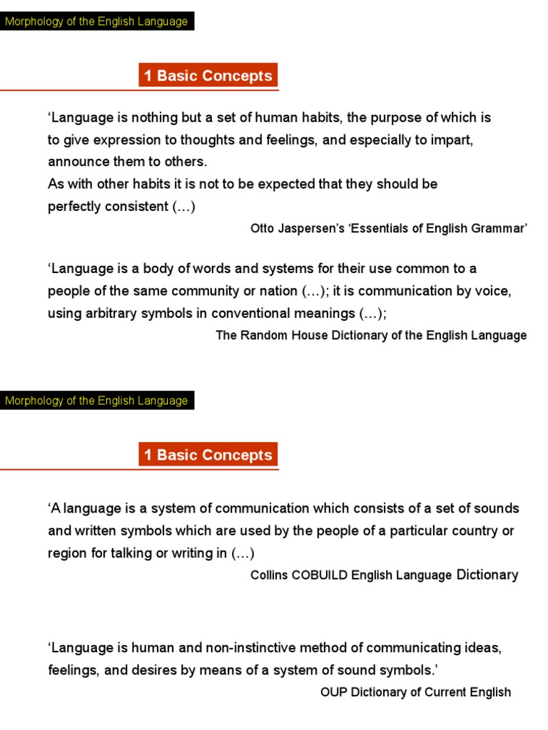 01 Basic Concepts | Download Free PDF | Morphology (Linguistics) | Word