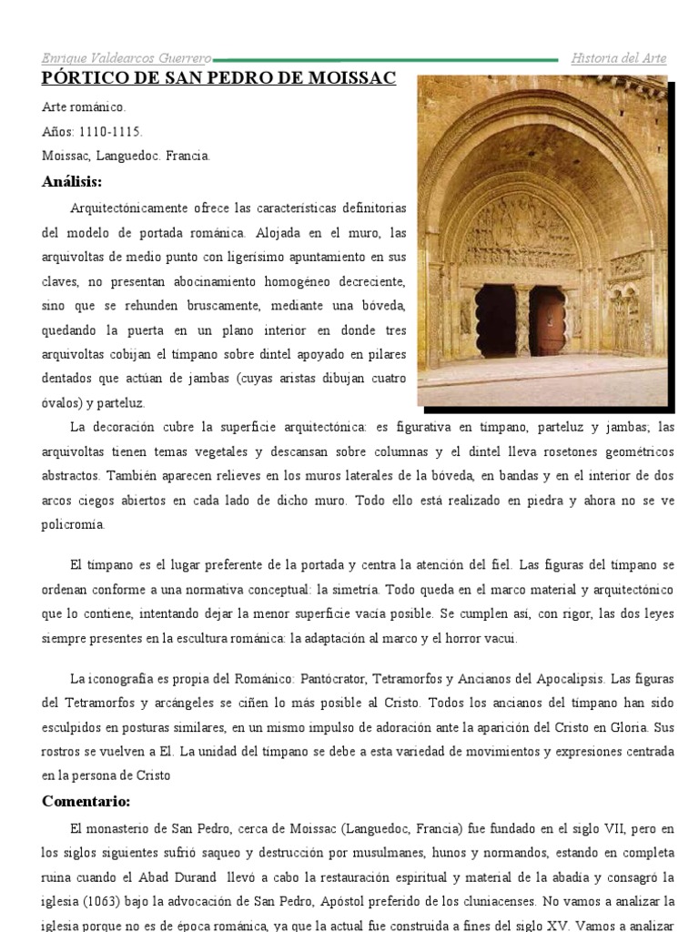 Tímpano de San Pedro de Moissac | PDF | Clásicos