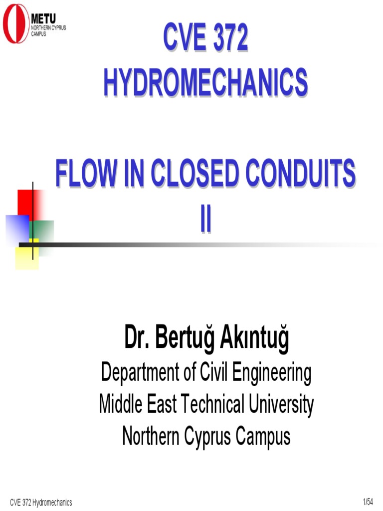 Flow in Closed Conduits: Laminar and Turbulent Flow | PDF | Fluid ...