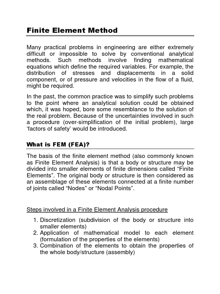 Finite Element Method | PDF | Finite Element Method | Theoretical Physics