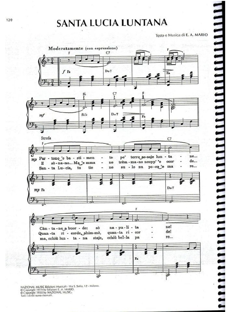Santa Lucia Luntana | PDF