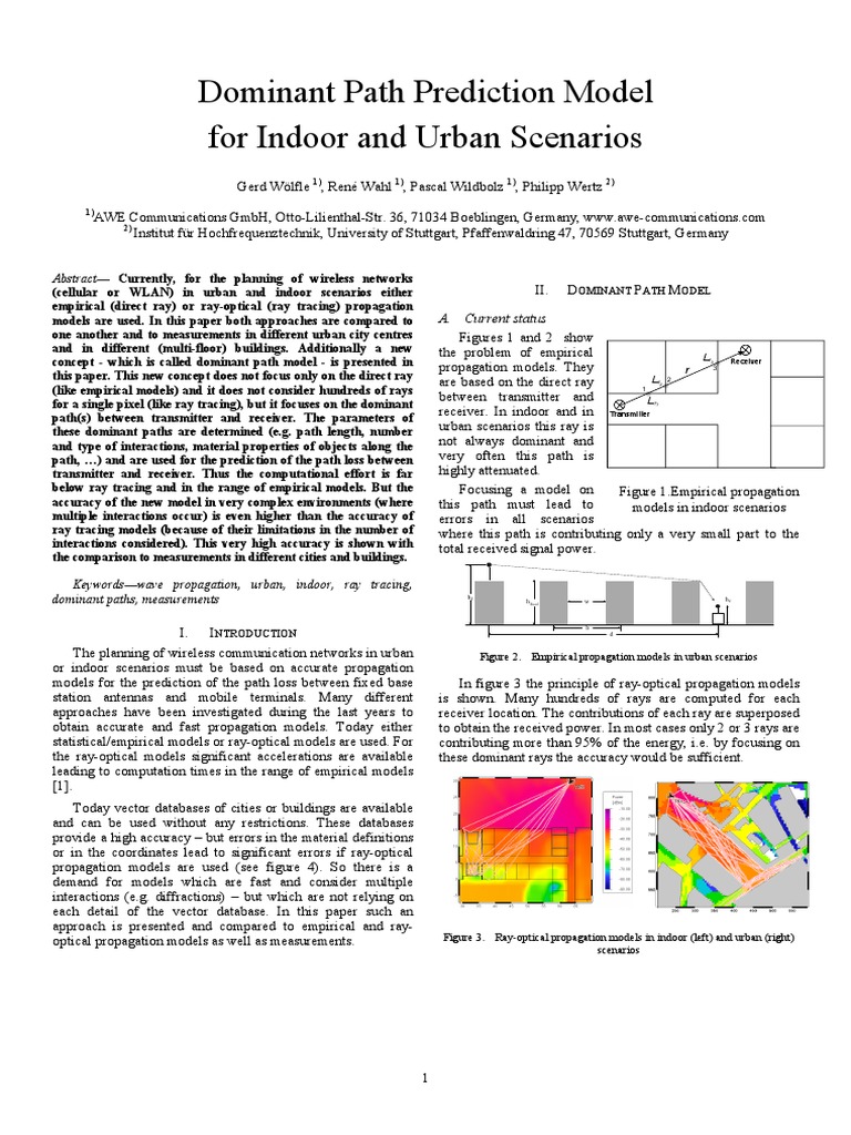 2004 08 Dominant Path Prediction Model For Indoor and Urban Scenarios ...