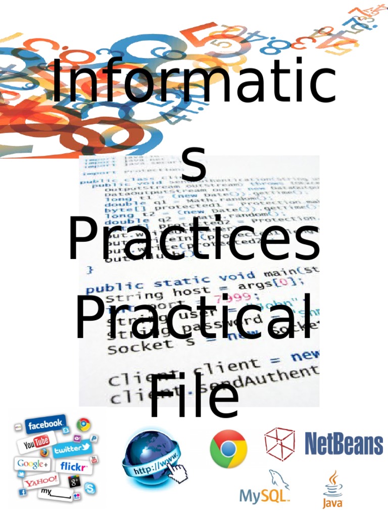 Informatics Practices File Cover | PDF
