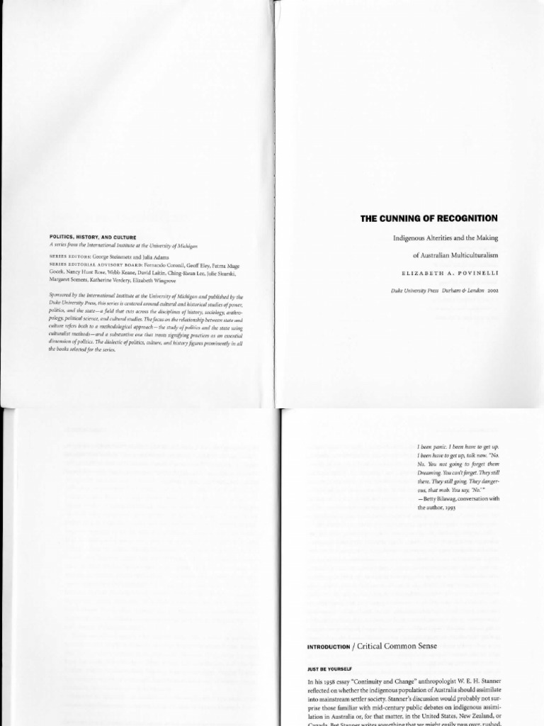 POVINELLI, Elizabeth - 2002 - The Cunning of Recognition - Indigenous ...