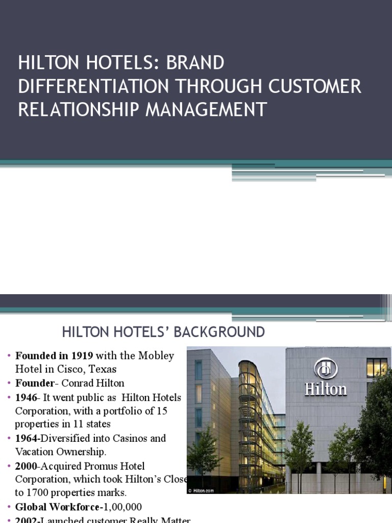 Hilton Hotels Final | Customer Relationship Management | Economies