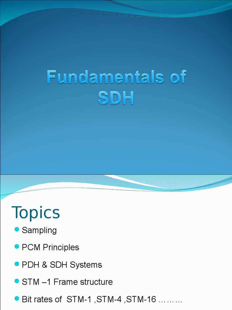 Fundamentals of SDH | PDF | Networking Standards | Data