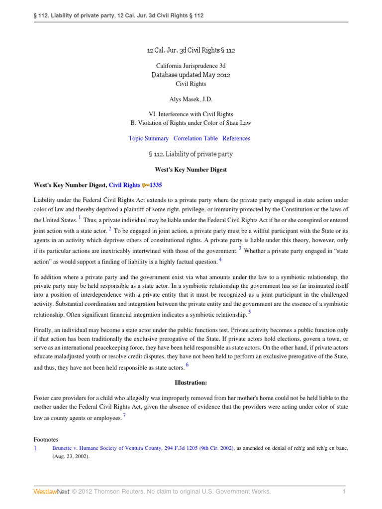 72-Page Master Compilation: Color of Law Conspiracy - Private Party ...