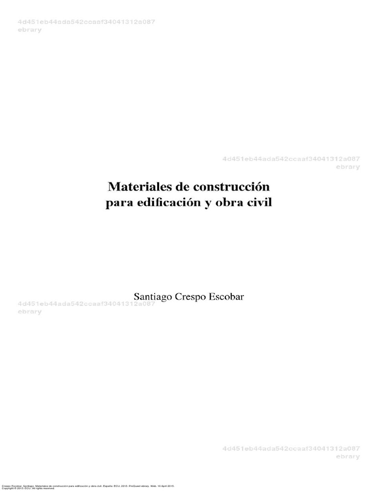 Materiales de Construcci N para Edificaci N y Obra Civil | PDF | Todos los derechos reservados ...