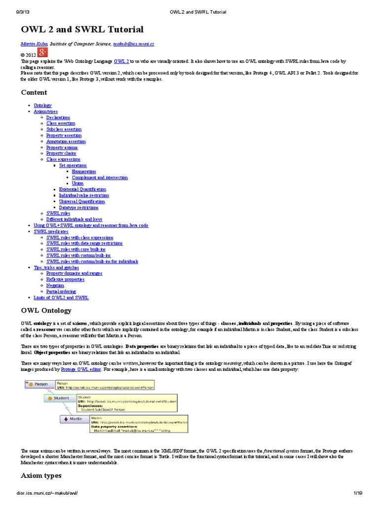 Kuba - 2012 - OWL 2 and SWRL Tutorial-Annotated | PDF | Programming Paradigms | Computing