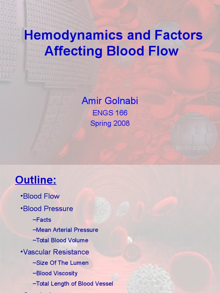 Hemodynamics and Factors Affecting Blood Flow | PDF | Hemodynamics ...