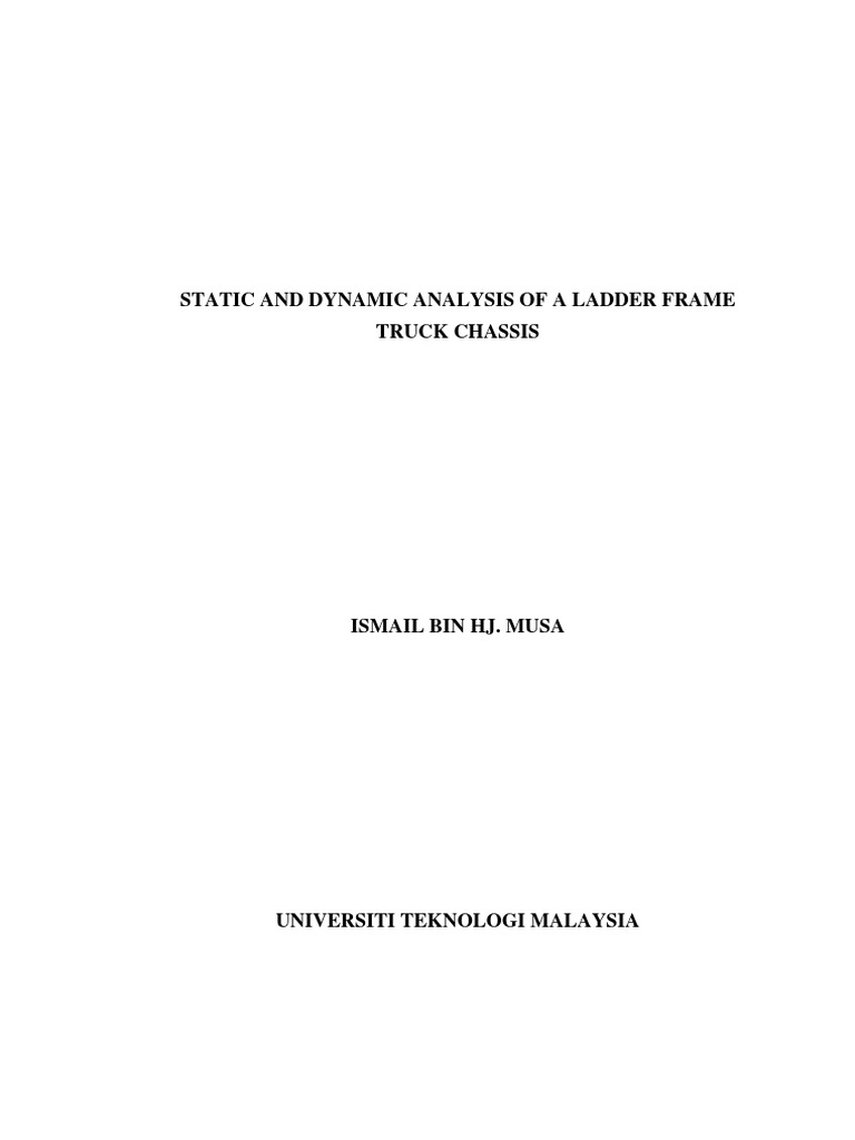 Ladder Frame Fea | PDF | Pickup Truck | Finite Element Method