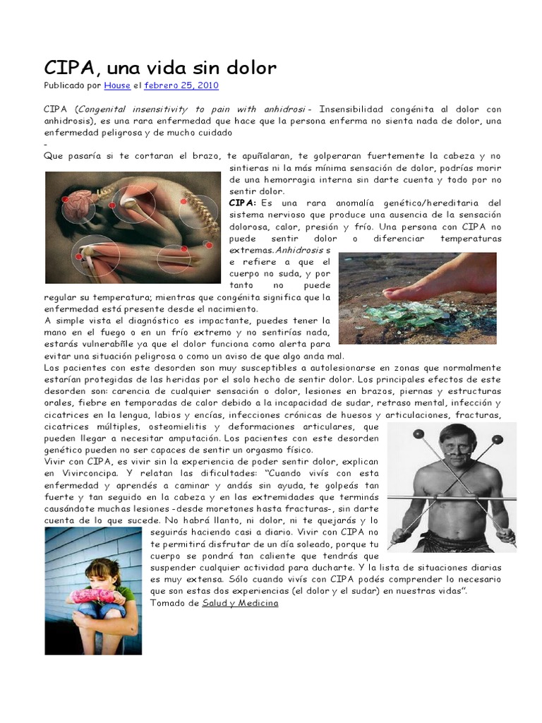 CIPA | PDF | Enfermedades y trastornos | Medicina CLINICA