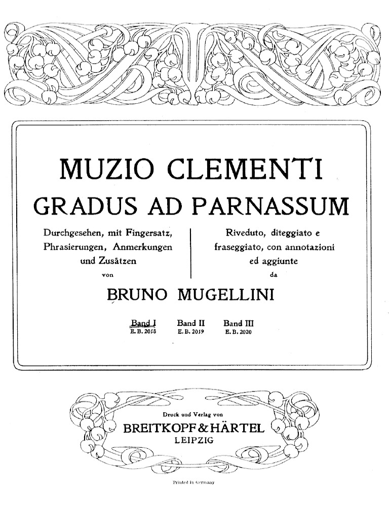 Clementi M. Gradus Ad Parnassum Book 1 | PDF