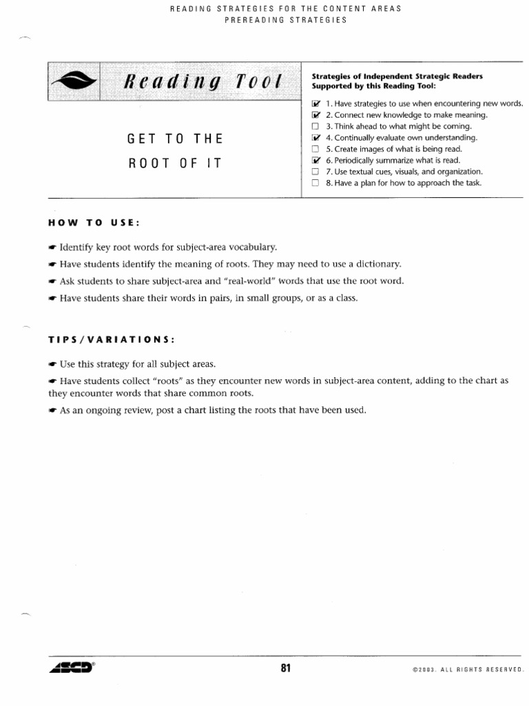 Get To The Root of It | PDF | Vocabulary | Learning