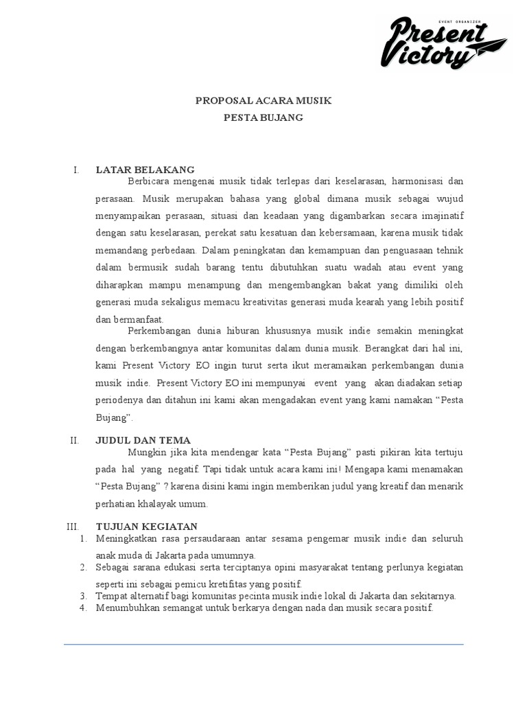 Proposal Acara Musik | PDF