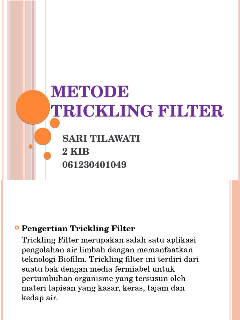 Metode Trickling Filter | PDF | Griya & Taman