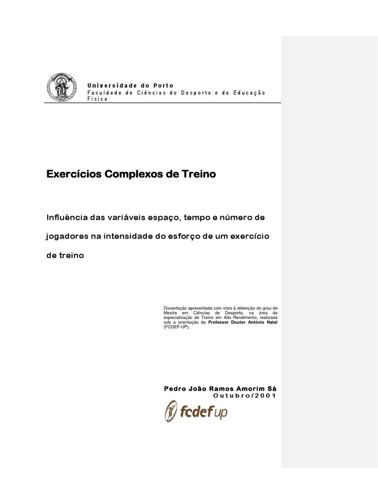 Exercícios Complexos de Treino | PDF | Complexidade | Science