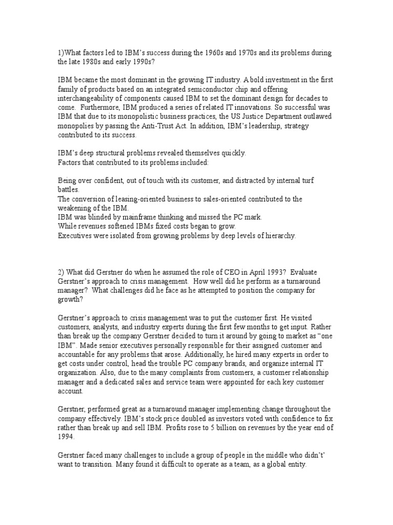 Ibm Case Study | PDF | Ibm | Monopoly