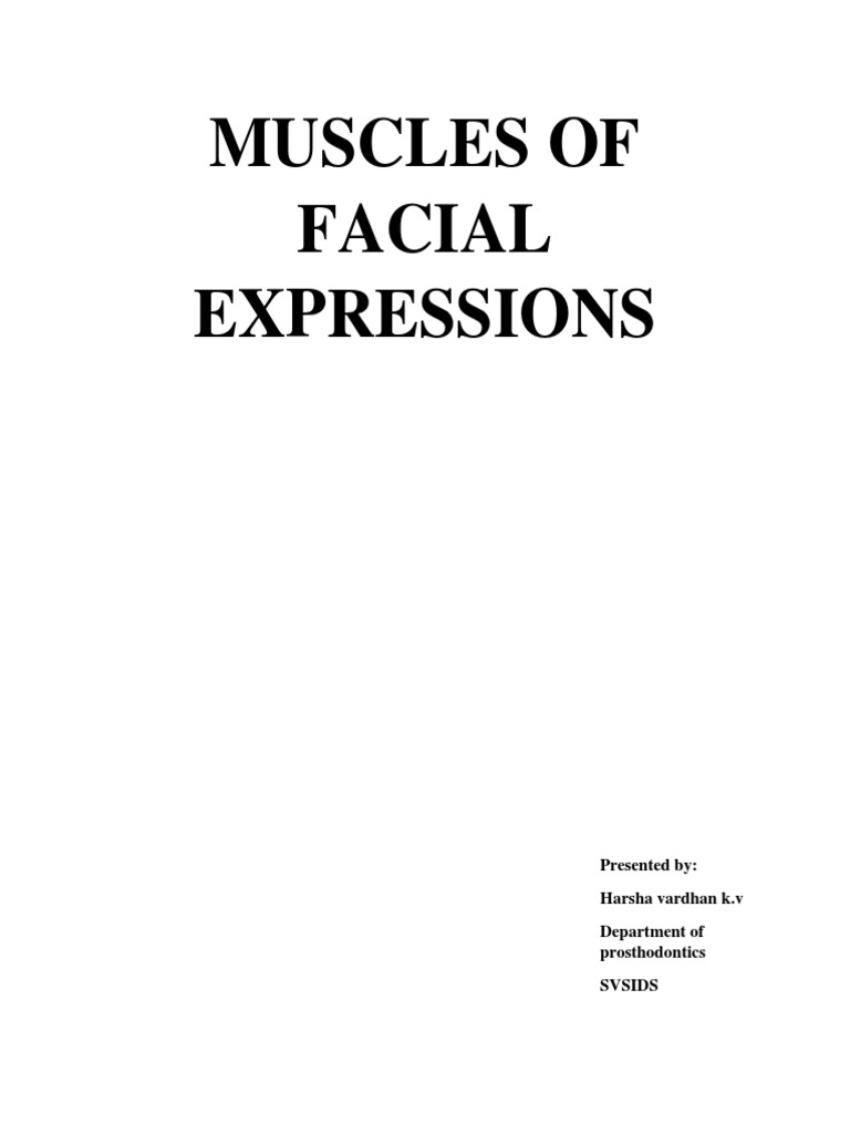 Muscles of Facial Expression | PDF | Human Anatomy | Human Head And Neck