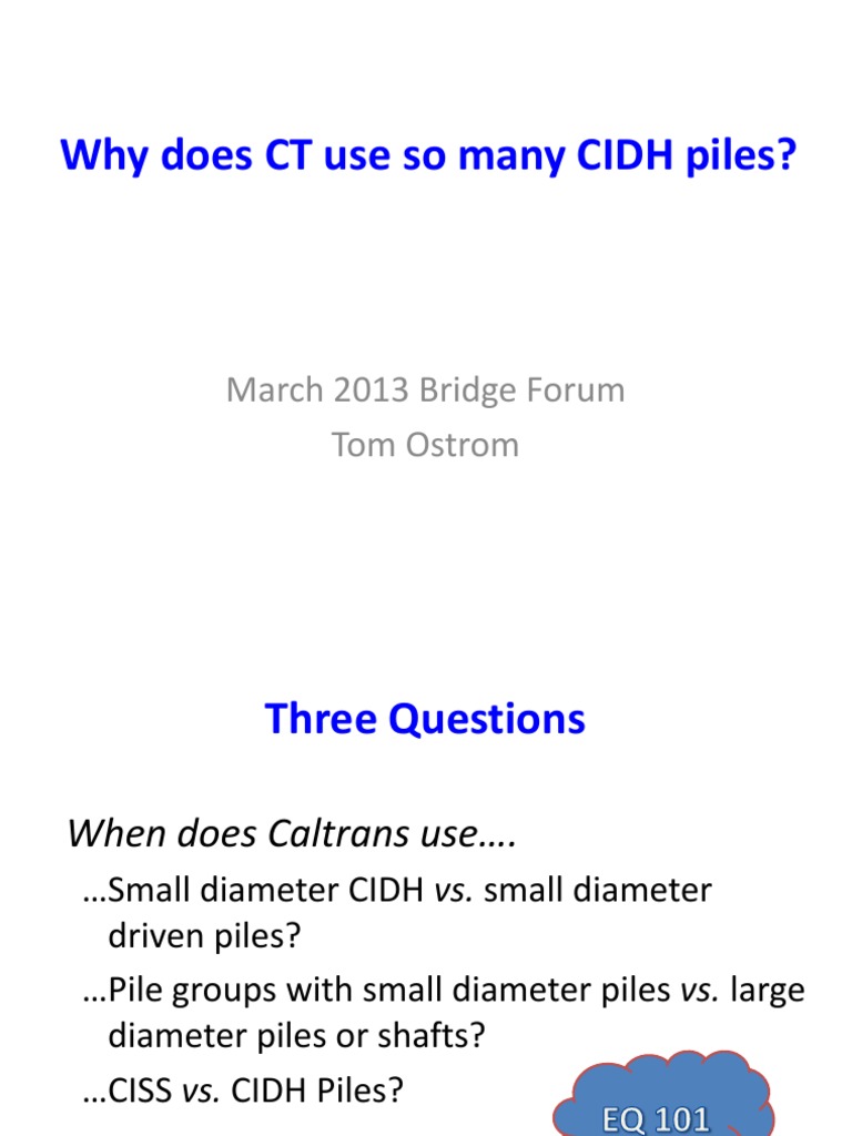 Cidh Piles | PDF | Deep Foundation | Geotechnical Engineering