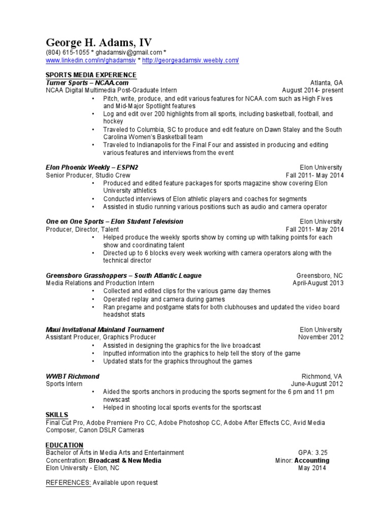 George Adams Resume | PDF