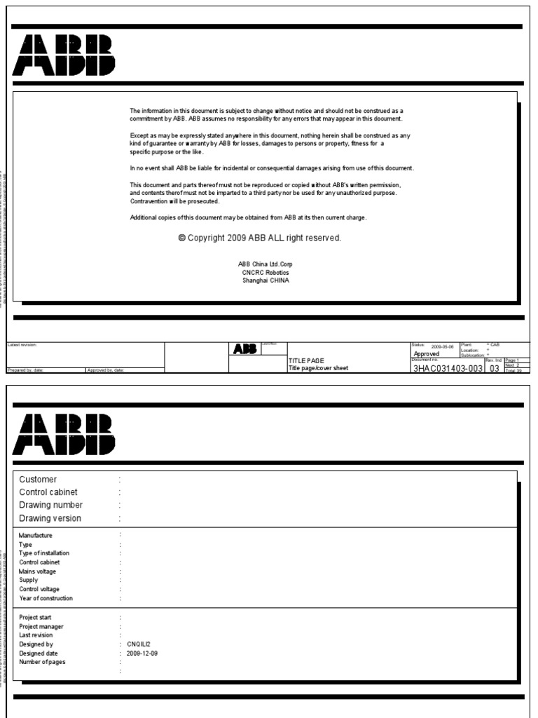 IRC5 Compact Circuit Diagrams PDF | PDF | Input/Output | Electrical ...