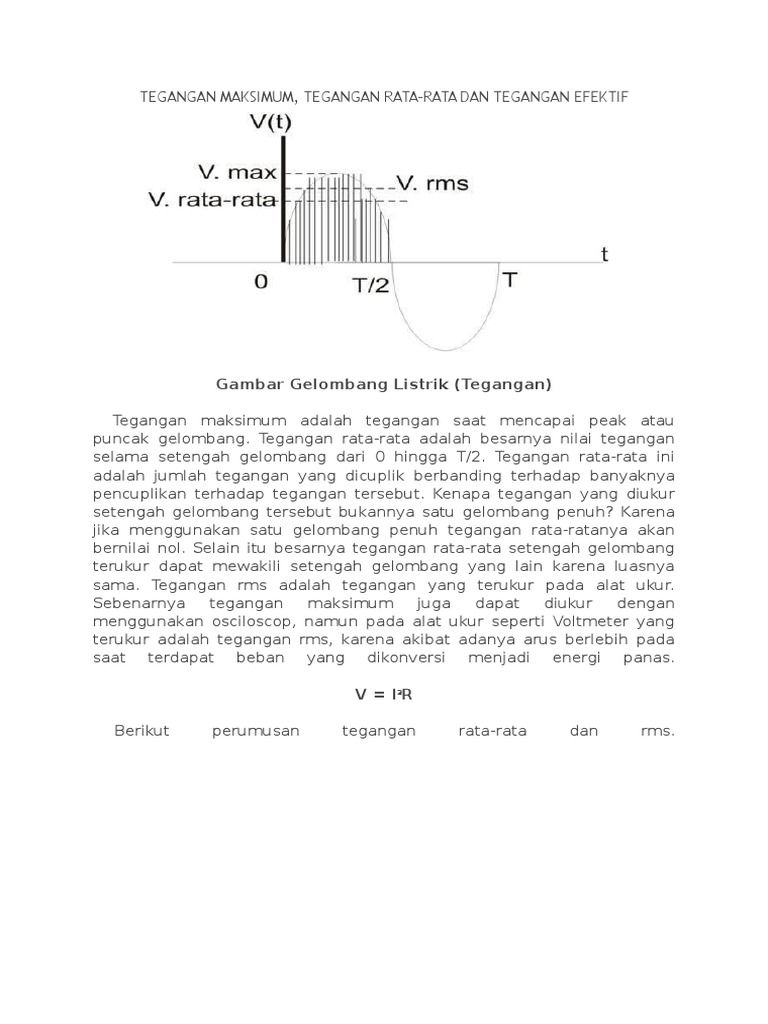 Tegangan Maks, RMS, Rata2 | PDF