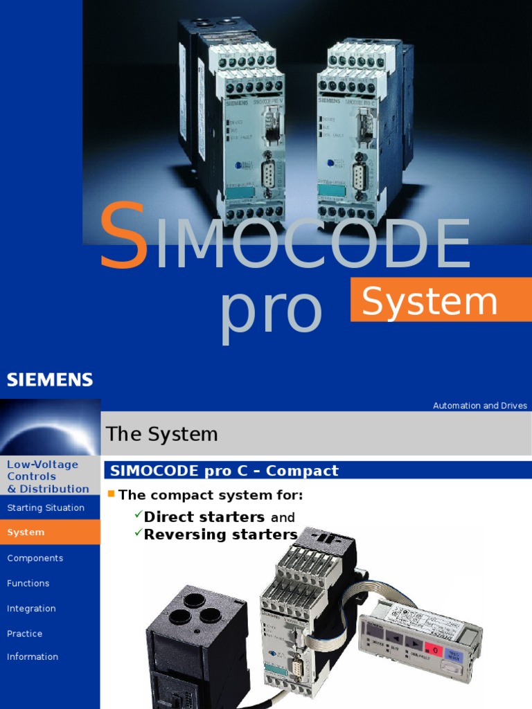 SIMOCODE Pro Presentation for SIMODODE_DP Customers | Electric Motor ...