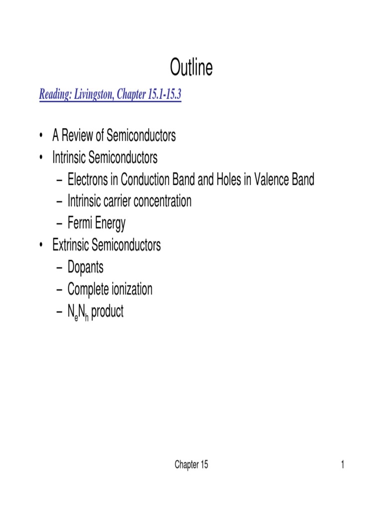 Semiconductors Review: Carriers, Doping & Properties | PDF | Semiconductors | Solid State ...