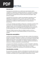Proyección Dimétrica | PDF | Perspectiva (Gráfica) | Geometría