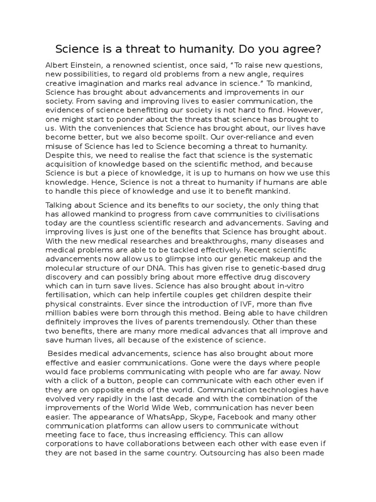 Science: A Double-Edged Sword | PDF | Scientific Method | Science