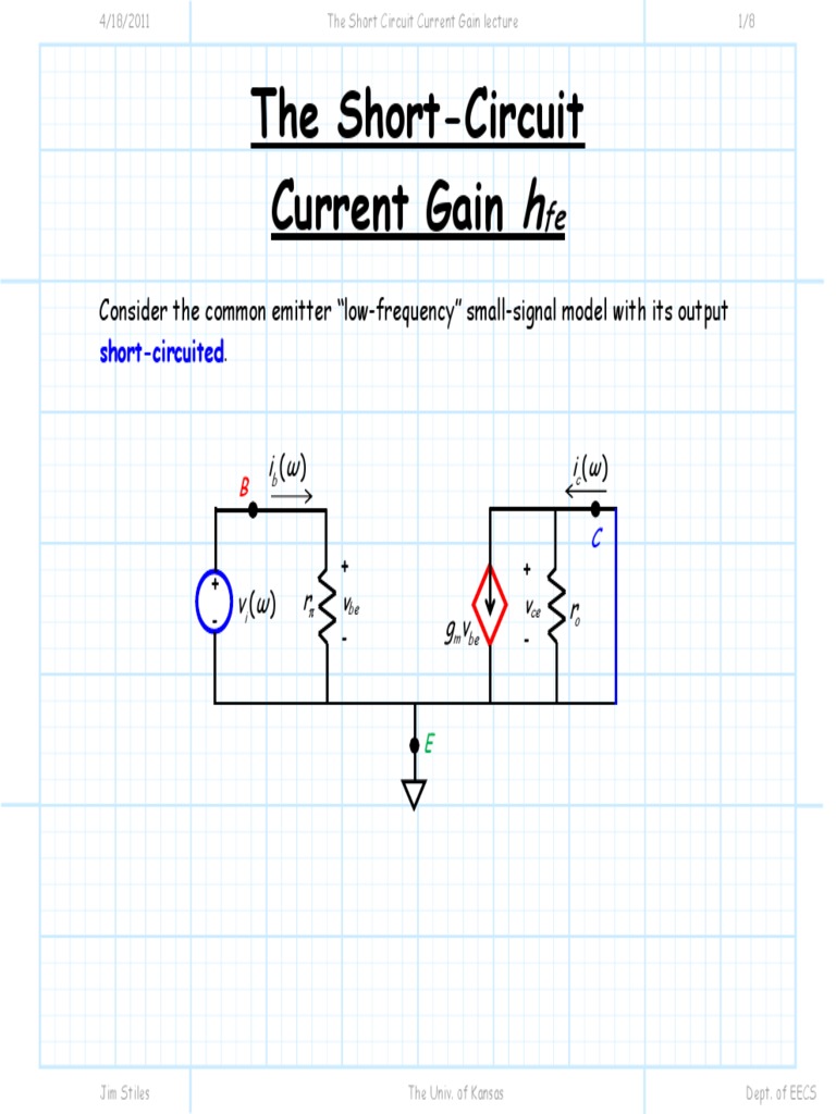 Short-Circuit Current Gain in BJTs | PDF | Bipolar Junction Transistor ...