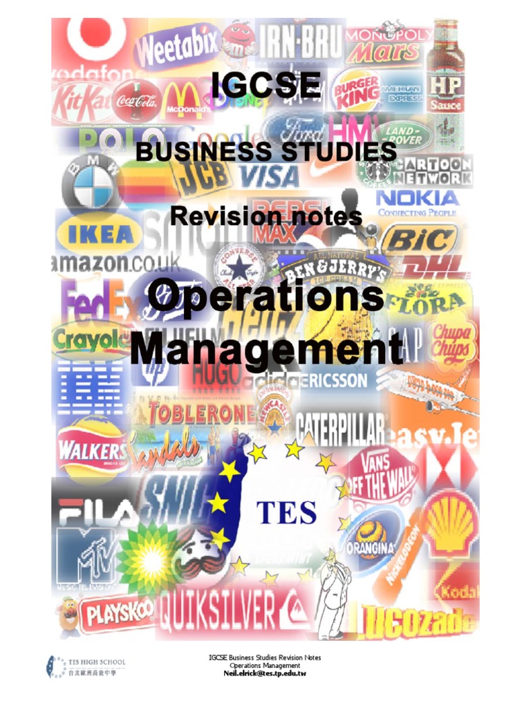 Operations Management Revision Notes | PDF | Economies Of Scale | Lean ...