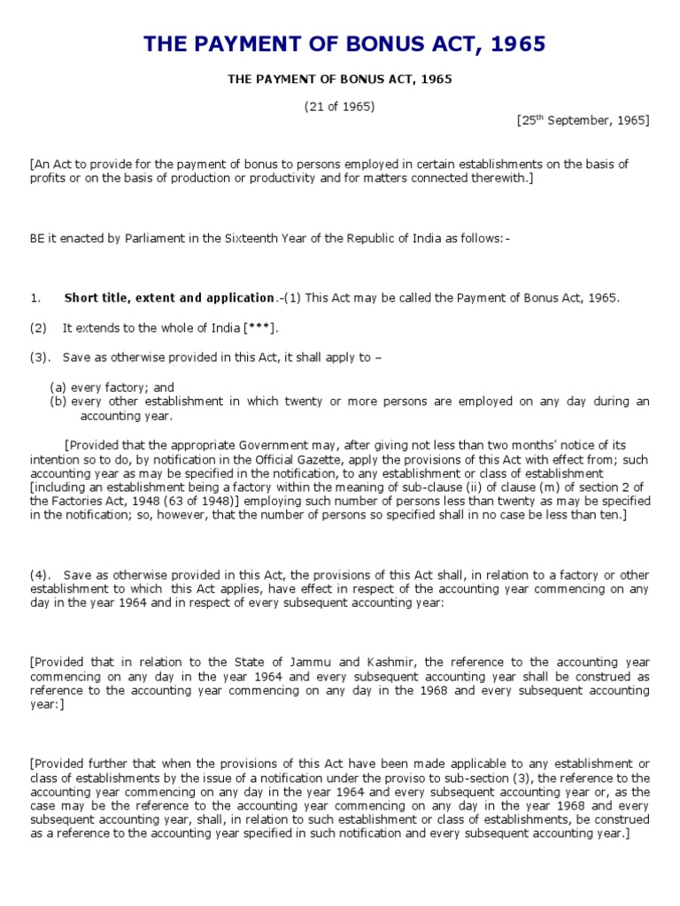 Bonus Act | PDF | Tax Refund | Employment