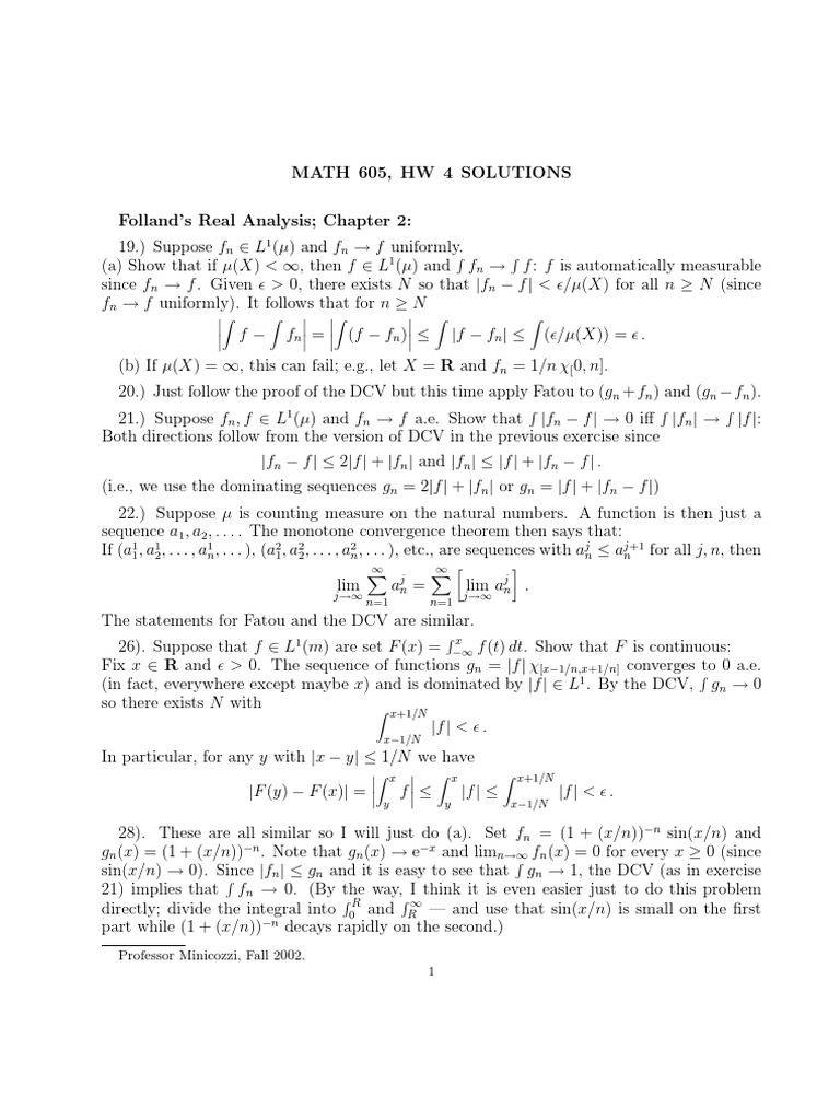 Folland | Download Free PDF | Calculus | Functions And Mappings