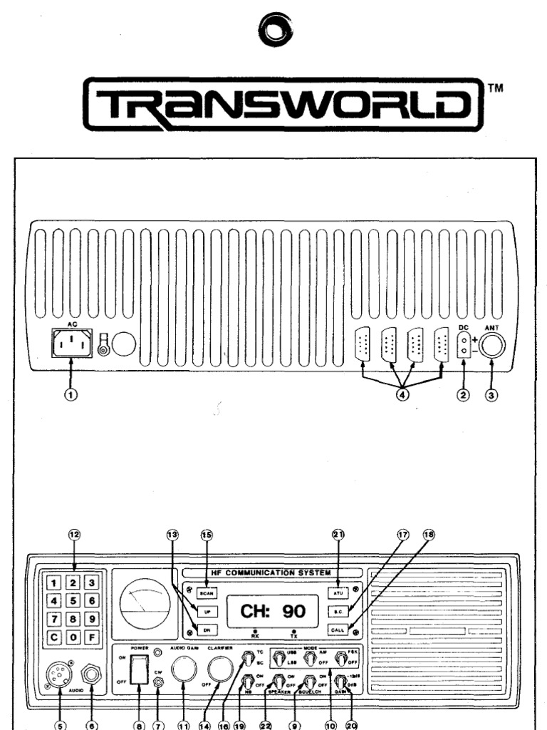 Transworld TW100 HS SSB Transceiver - Condensed Operating Instructions ...