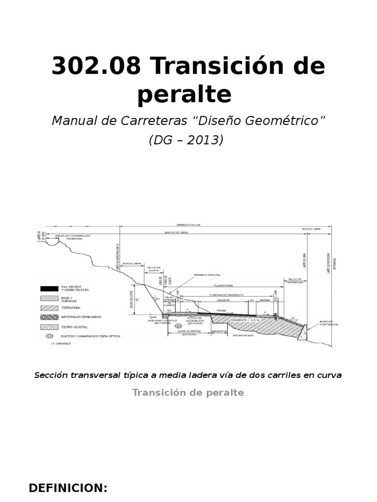 Cálculo y diseño de transiciones de peralte en curvas de carreteras ...