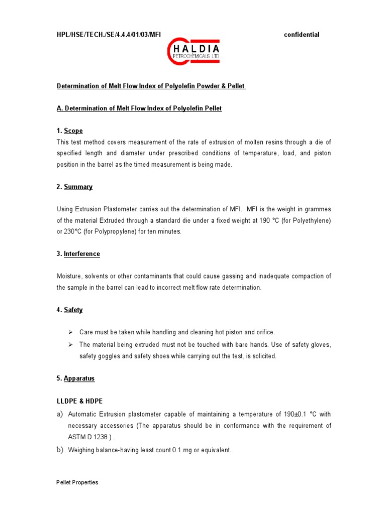 MFI | PDF | Extrusion | Industrial Processes