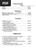 Mozambik Restaurant Menu & Prices | PDF | Curry | Steak