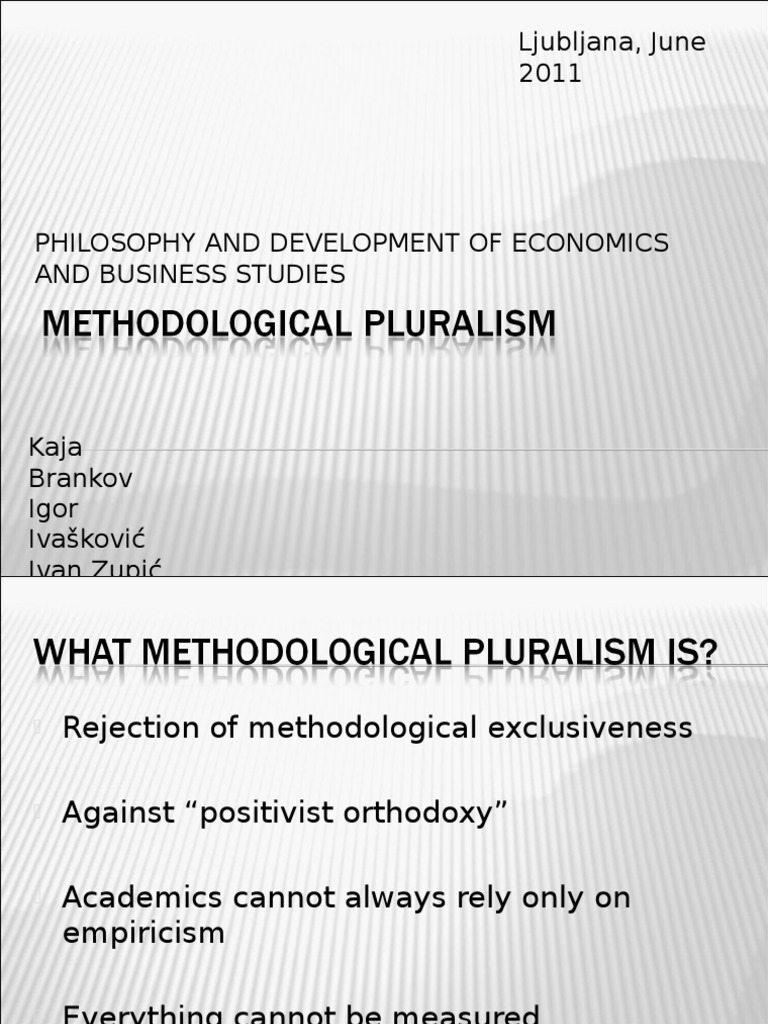 Methodological Pluralism in Economics | PDF | Positivism | Science