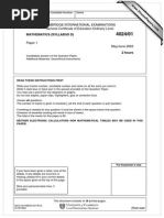Gce O Level Examination Past Papers With Answer Guides - Maths | PDF ...